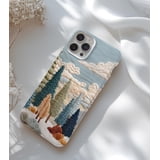Faux 3D Embroidered Forest Tree Nature Woods iPhone 11 12 13 14 15 16 ...