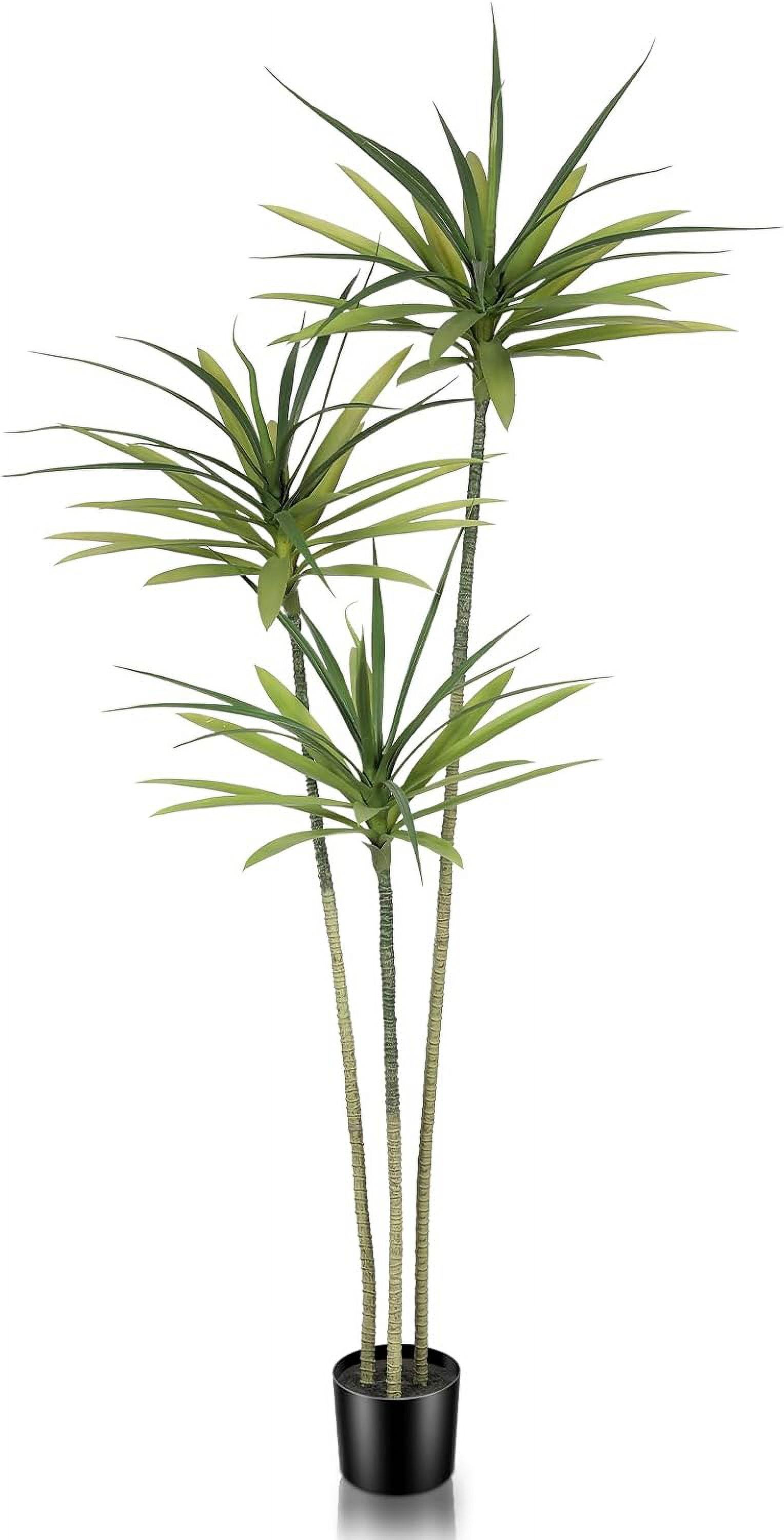 Faux Agave Plant 5ft - Artificial Tree with 3 Heads in Pot - Faux ...