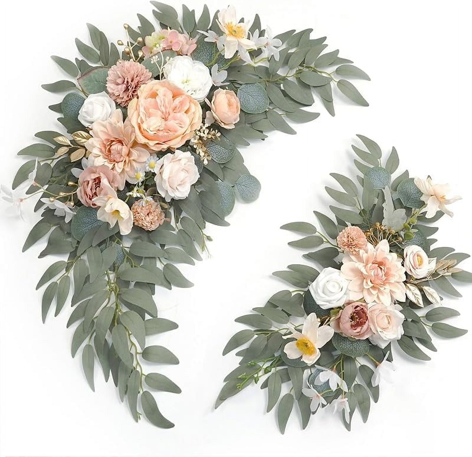 Faux Arch Flower Swag Set of 2 for Wedding Welcome Signs Floral Swag ...