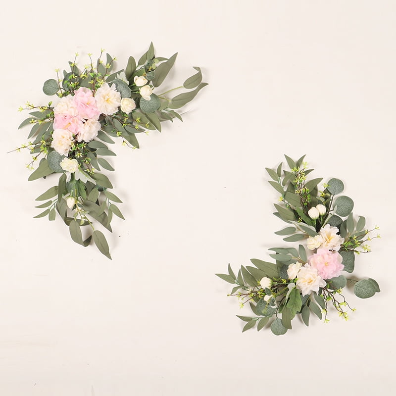Faux Arch Flower Swag Set of 2 for Wedding Welcome Signs Floral Swag ...
