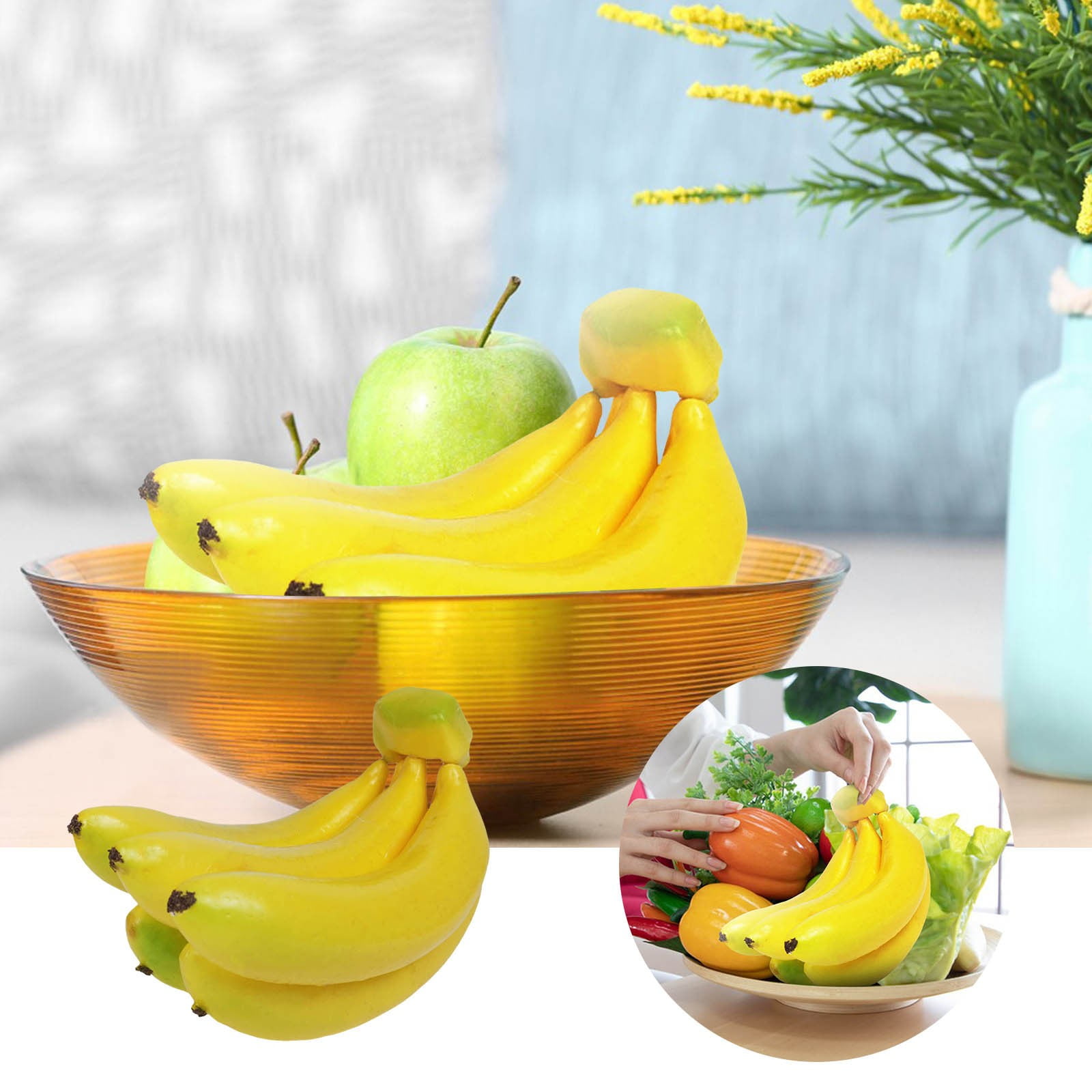 Lifelike Artificial Banana Bunch Fruit Decorative Food Model Fruit ...