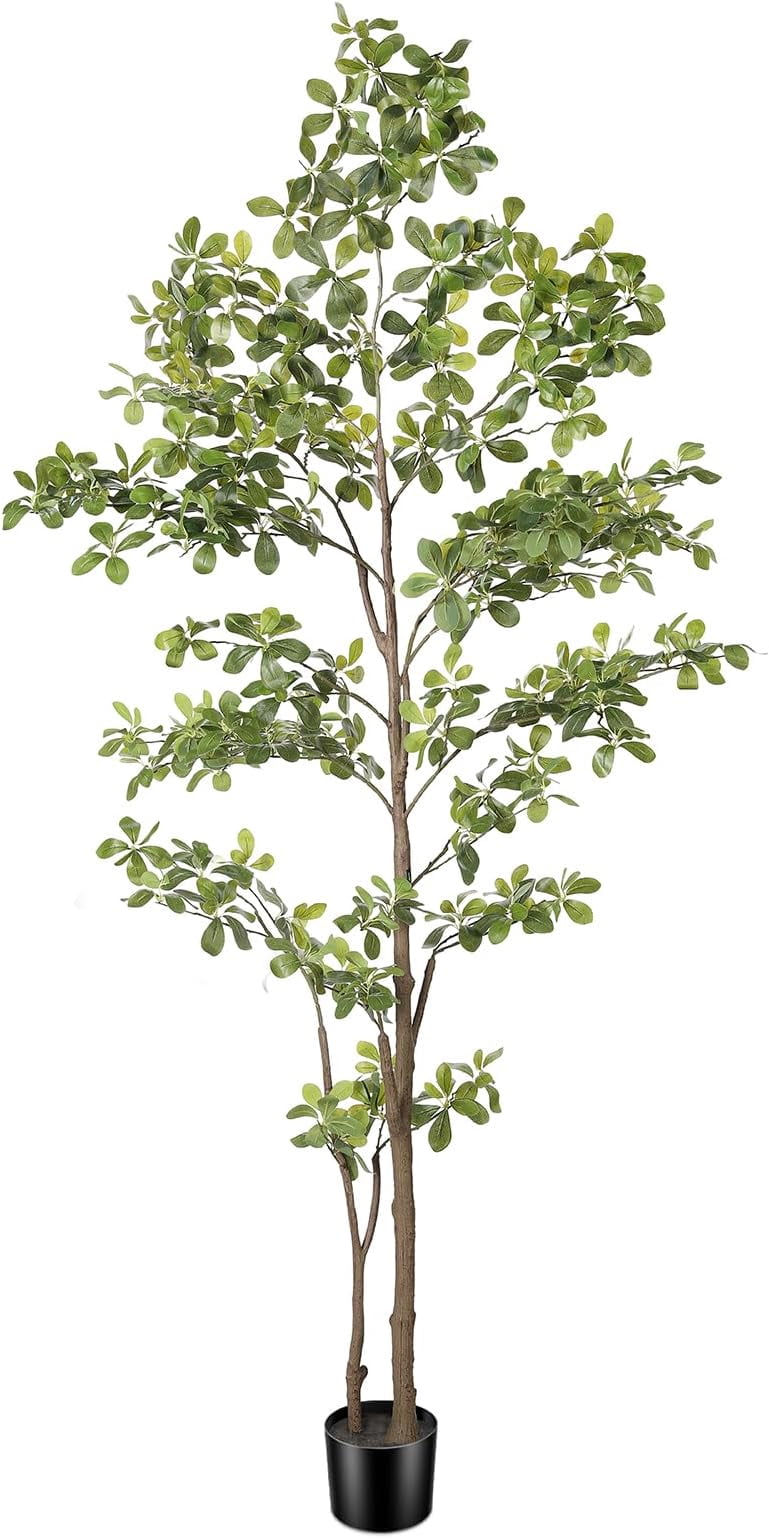 Faux Black Olive Tree 7ft, Artificial Shady Lady Tree with Trunk and ...