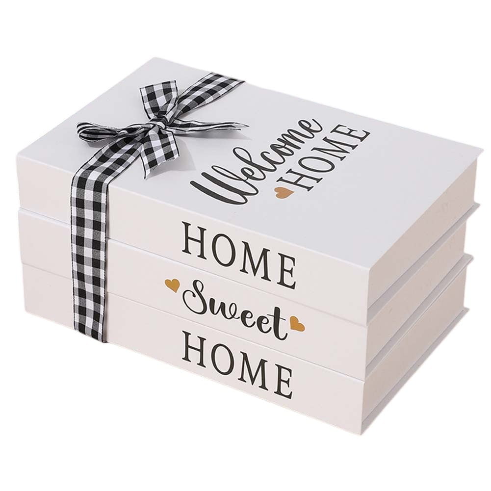 Faux Book Stacking Display Set 3 Rustic Pieces to Elevate Your Home ...