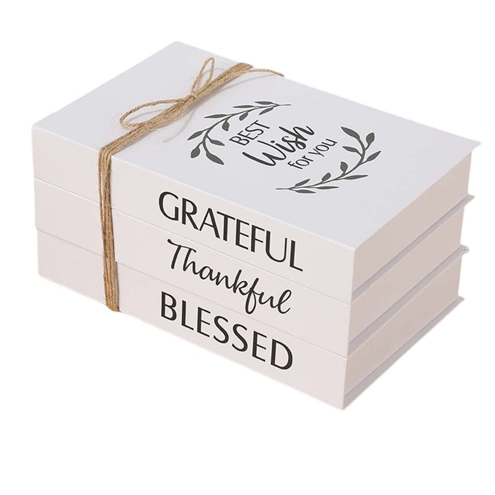 Faux Book Stacking Display Set 3 Rustic Pieces to Elevate Your Home ...