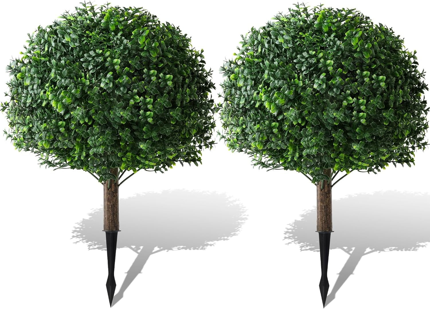 Faux Boxwood Balls for Outdoor Planters Topiary Set of 2, UV Resistant ...