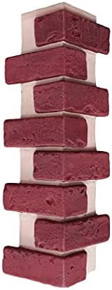 Faux Brick 90 Degree Outside Corner Panel 22.50" x 6.875" in Deep Red ...