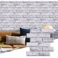 Faux Brick Peel and Stick Wall Panels - 10 count 11.8" x 11.8"Small ...