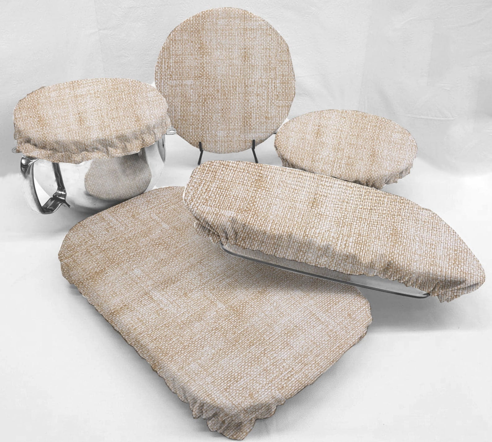 Faux Burlap Reusable Fabric Bowl and Casserole Pan Covers by Penny's ...