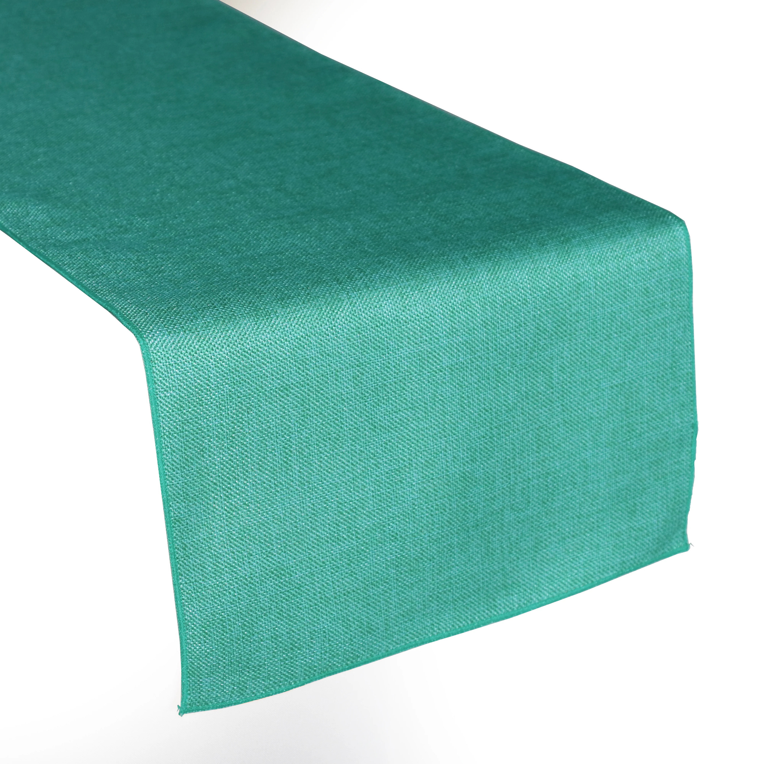 Faux Burlap Table Runner Solid Aqua - Walmart.com