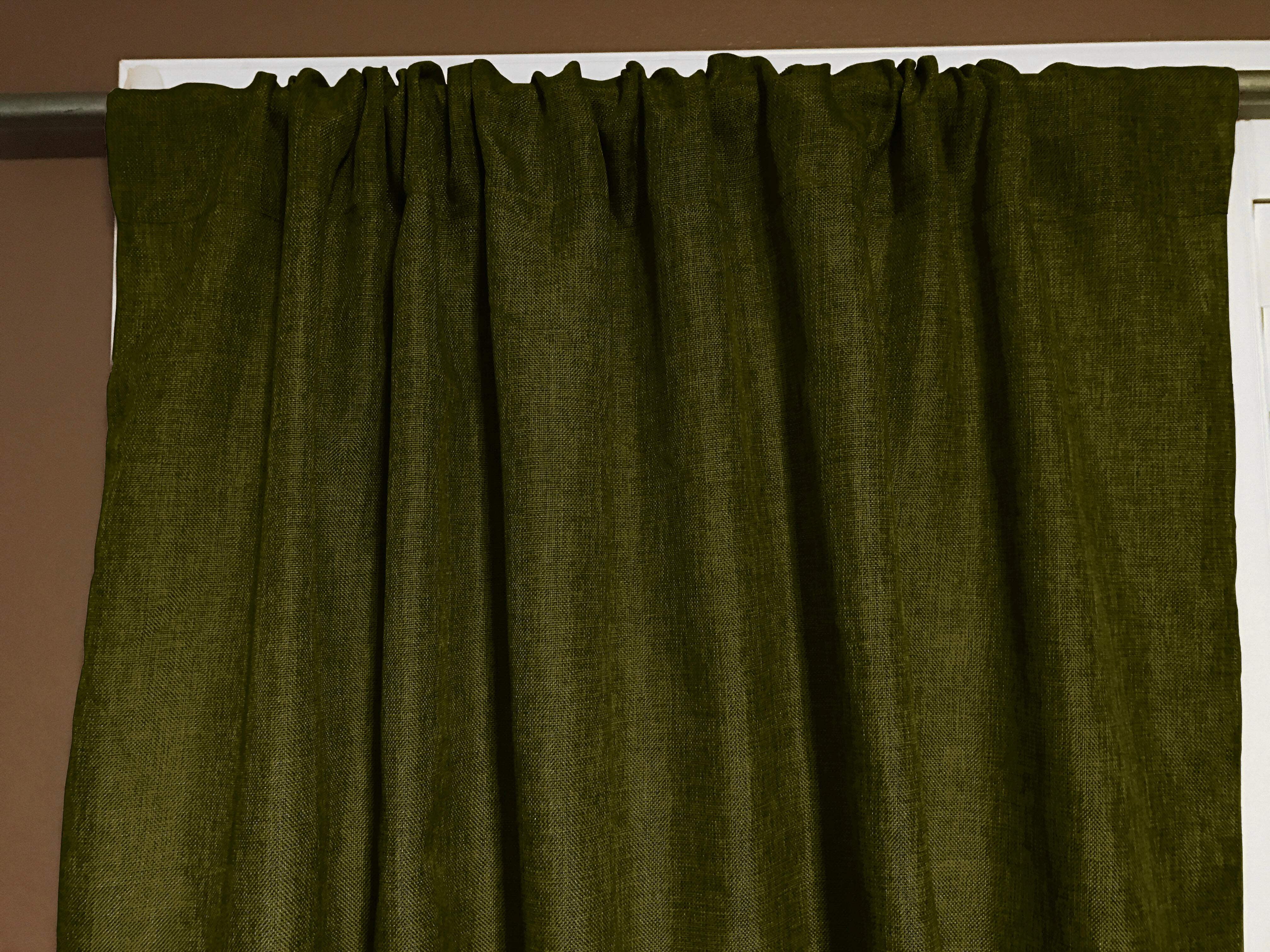 Faux Burlap Texture Polyester Solid Single Curtain Panel 58 Inch Wide ...