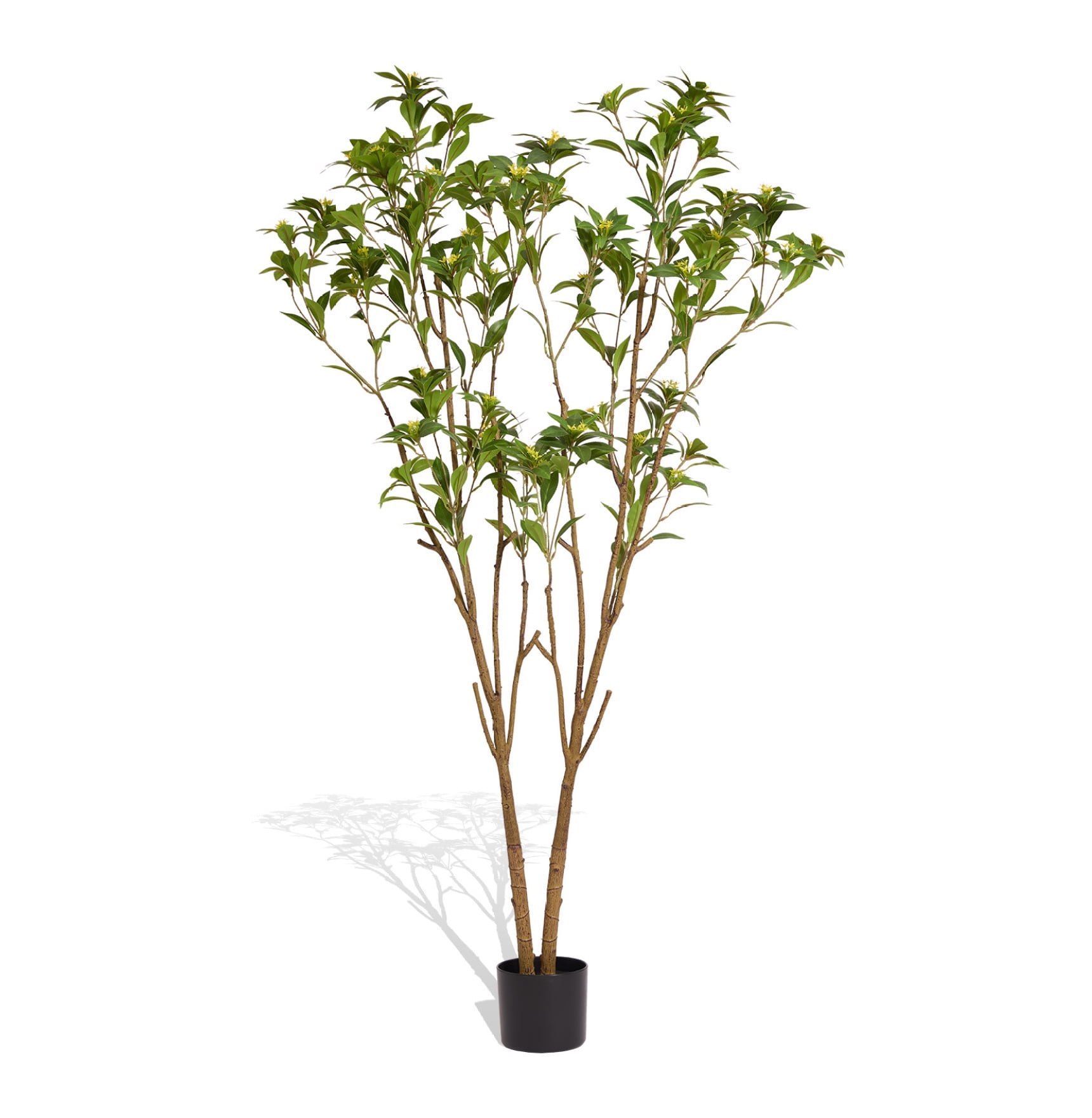 Faux Citrus Tree, 160cm Tall Artificial Indoor Plant with Lifelike ...