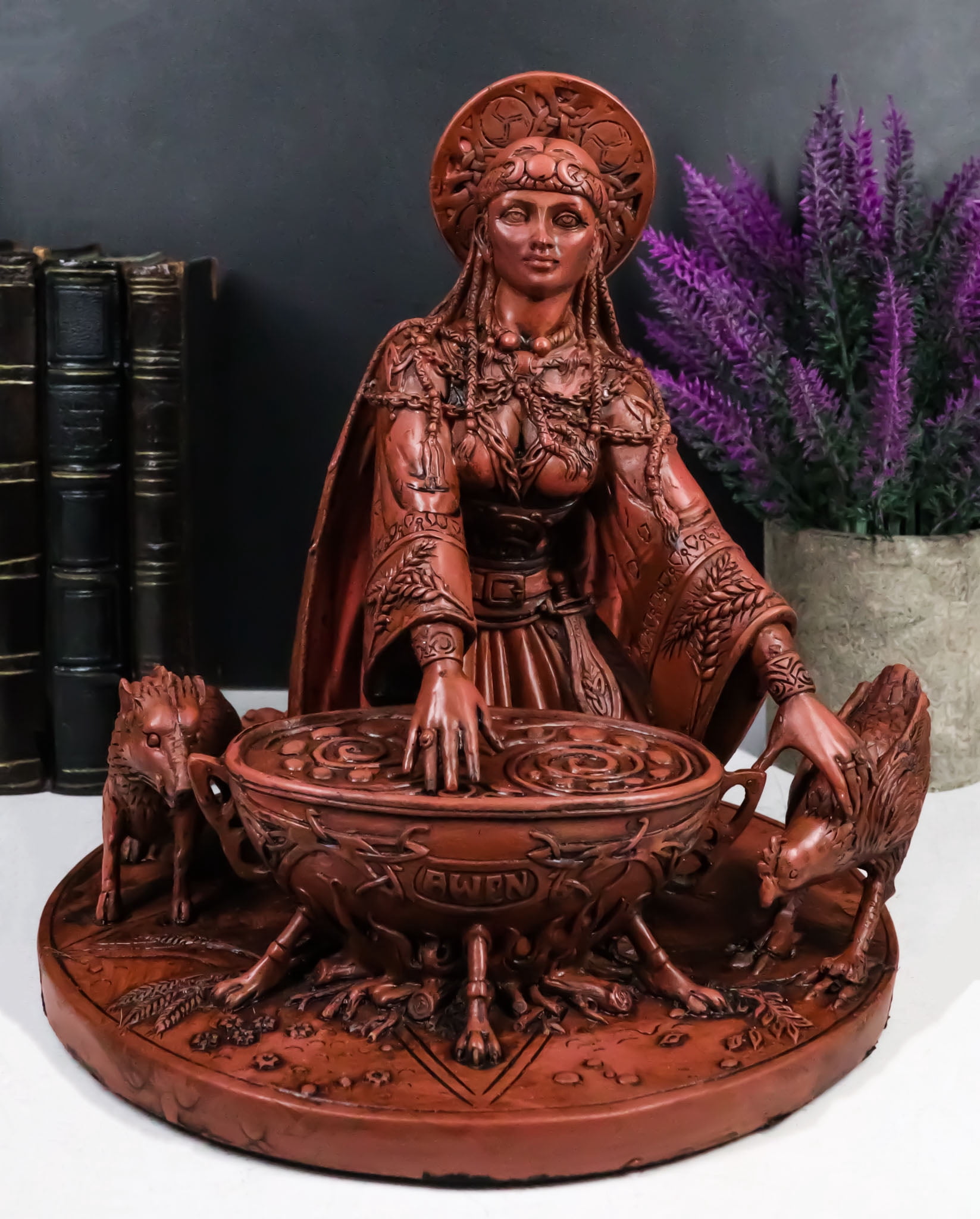 Faux Clay Celtic Goddess of Rebirth Cerridwen Enchantress Magic ...