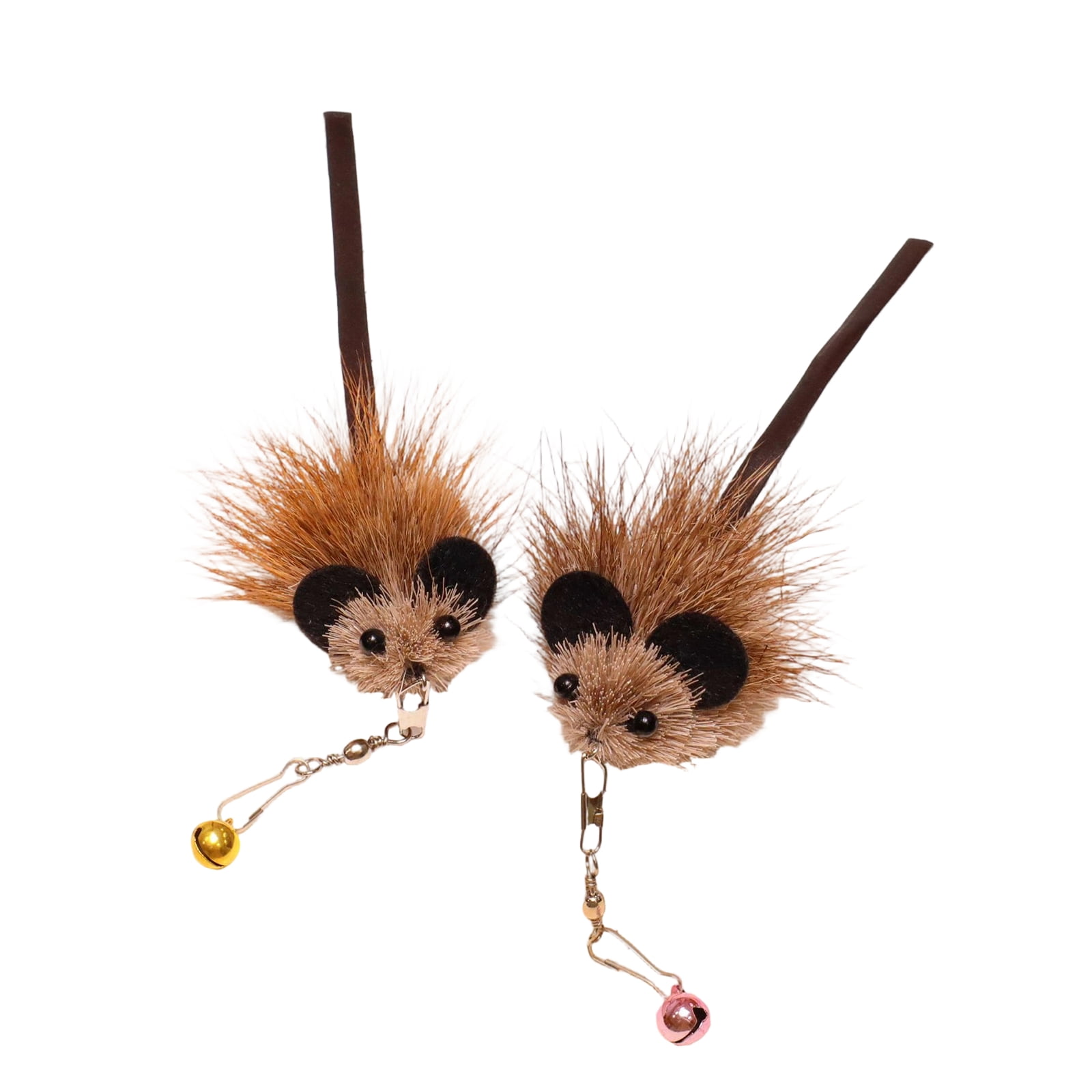Faux Cowhide Tail Mouse Cat Wand Refill –16x6x4 cm 1Pc, Bell ...