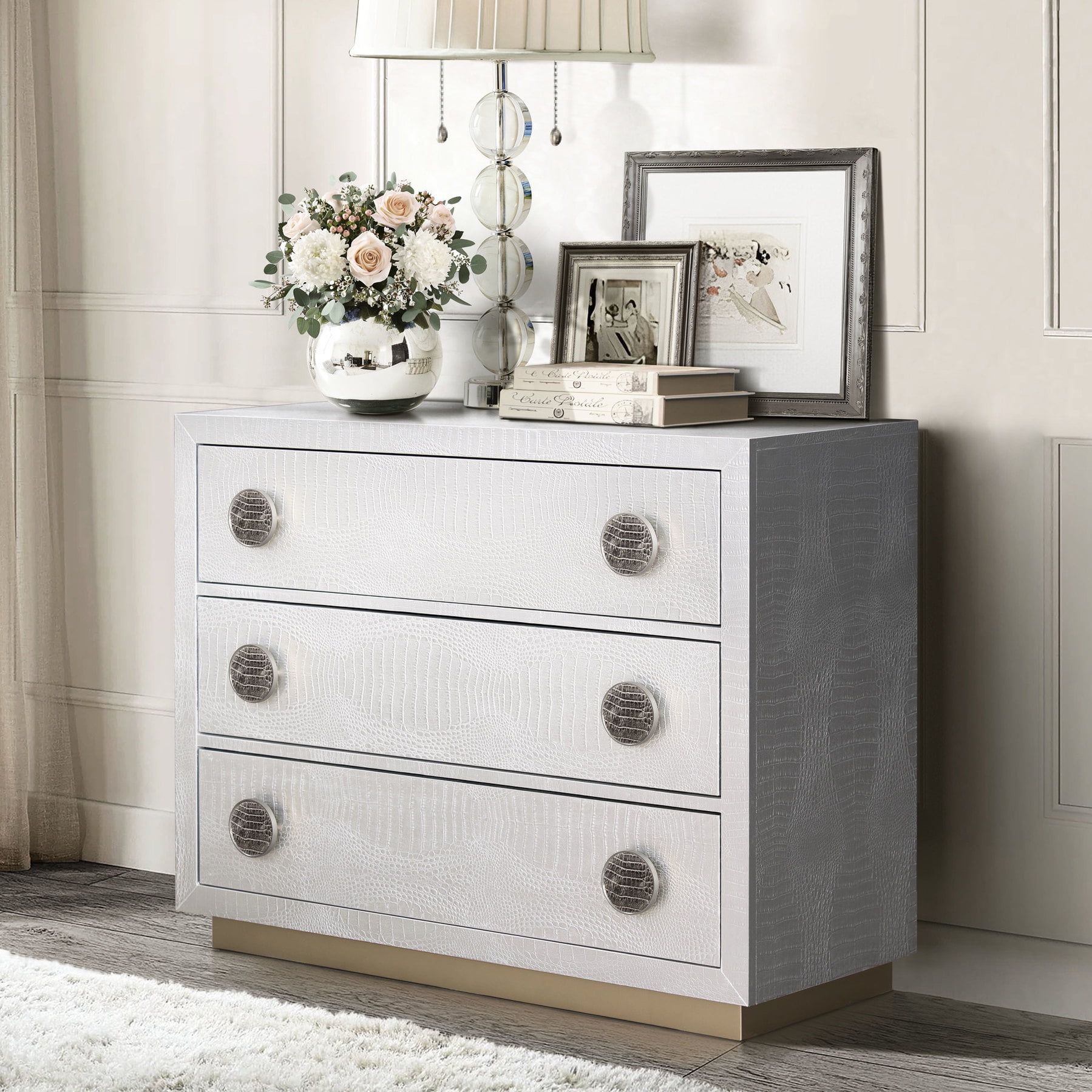 Faux Crocodile Finish - Full Extension Drawer Design - In Hallway ...