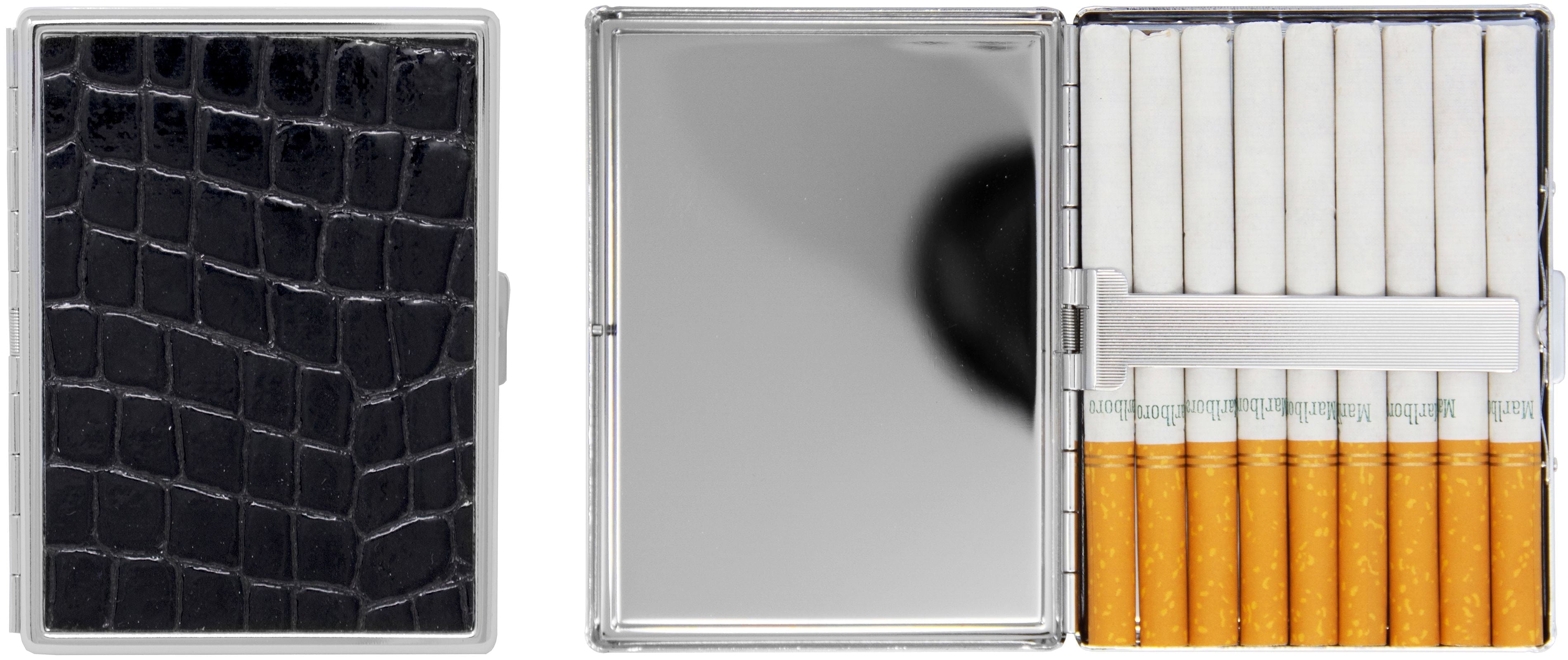 Set of 2 Metal-Plated 100s Ultra Compact Cigarette Case With Insert ...