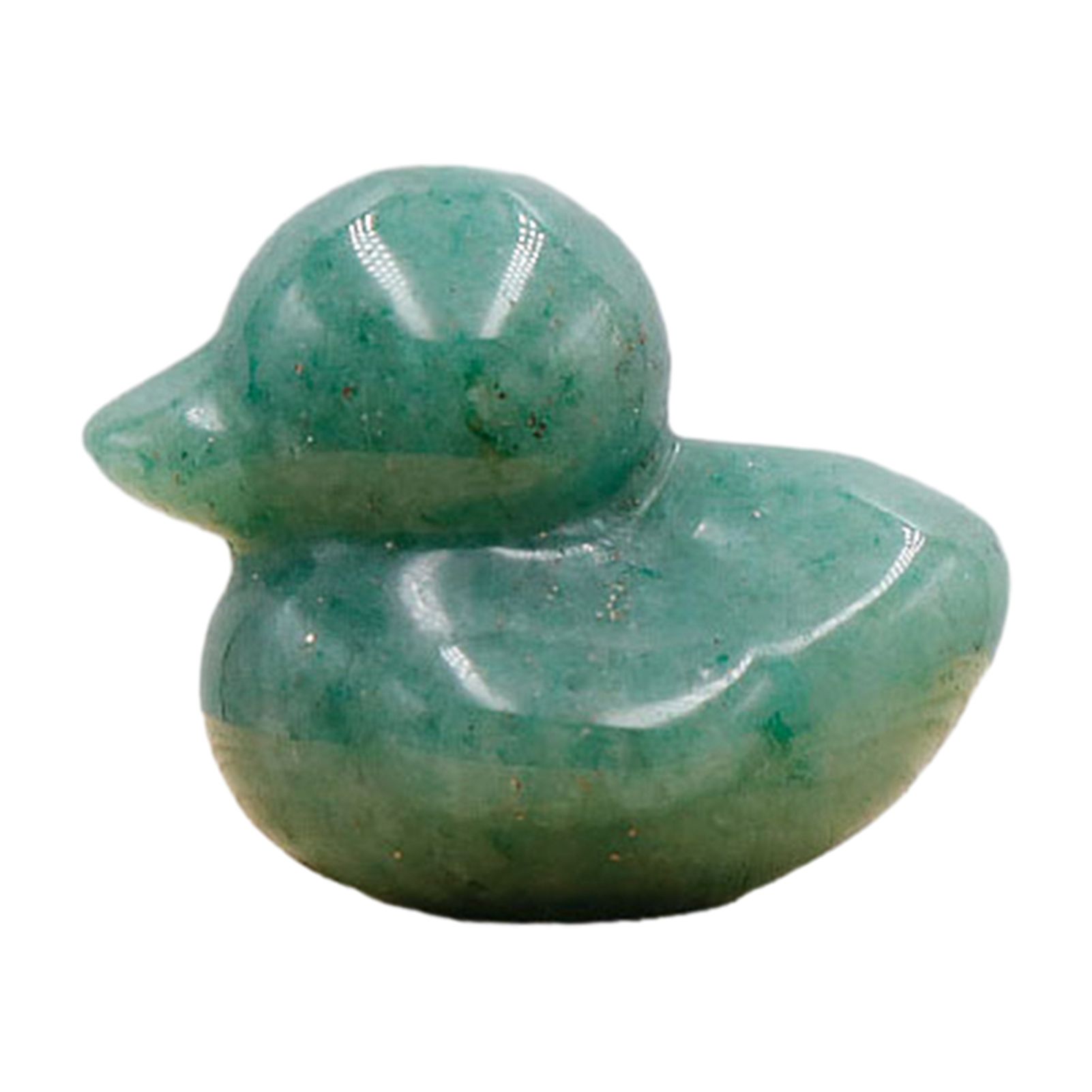 Faux Crystal Agate Stone Duck Figurines Miniature Carving Animal Model ...