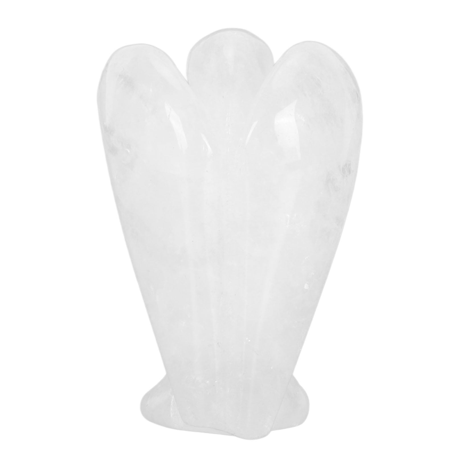 Faux Crystal Angel Figurine Carved Peace Healing Pocket Angel Statue ...