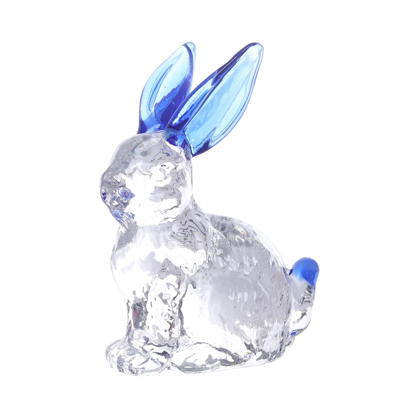 Faux Crystal Rabbit Figurine Transparent Collectible Rabbit Statue ...