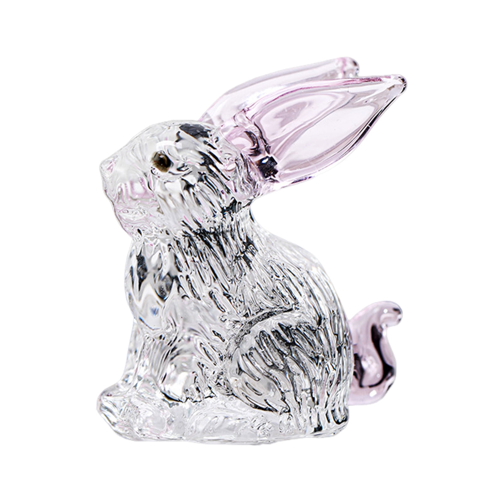 Faux Crystal Rabbit Figurine Transparent Collectible Rabbit Statue ...