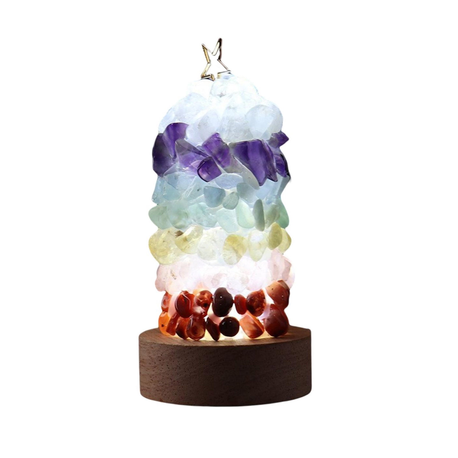 Faux Crystal Salt Table Lamp Plug And Play 110v-240V Amethyst Bedside ...