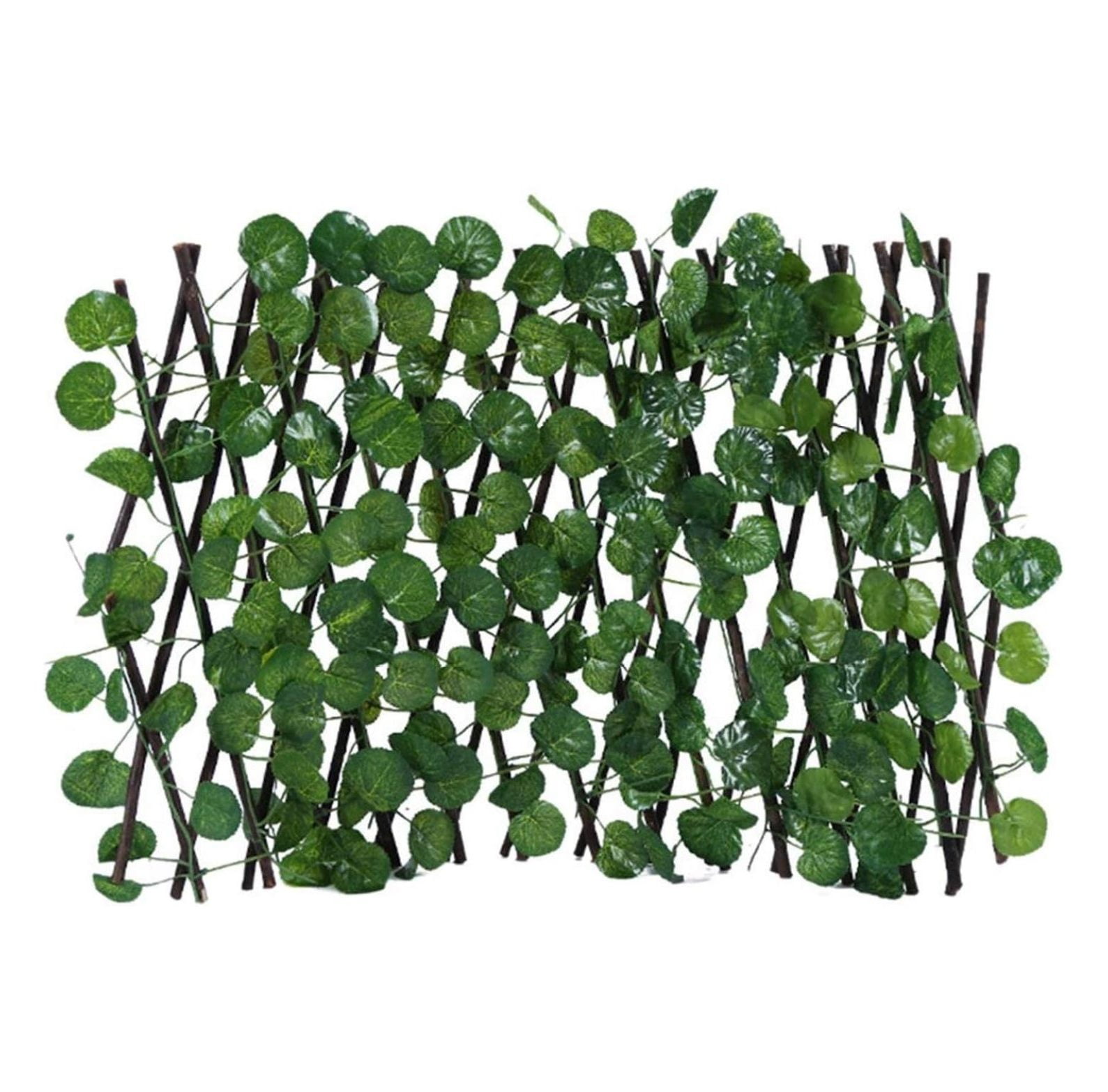Faux Expanding Fence Privacy Retractable Fence Screen, Artificial Green ...