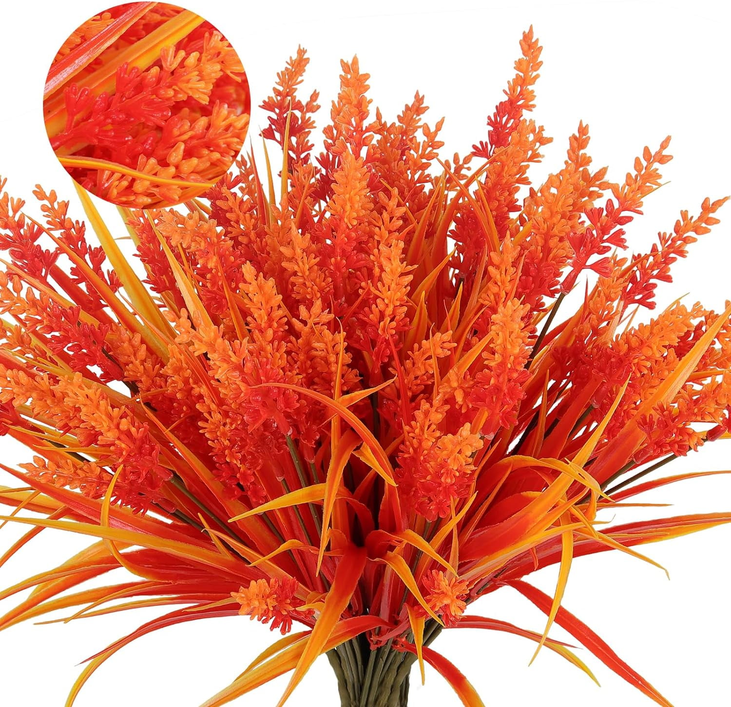 Faux Fall Flowers for Outside,Artificial Plants Outdoor, UV Resistant ...