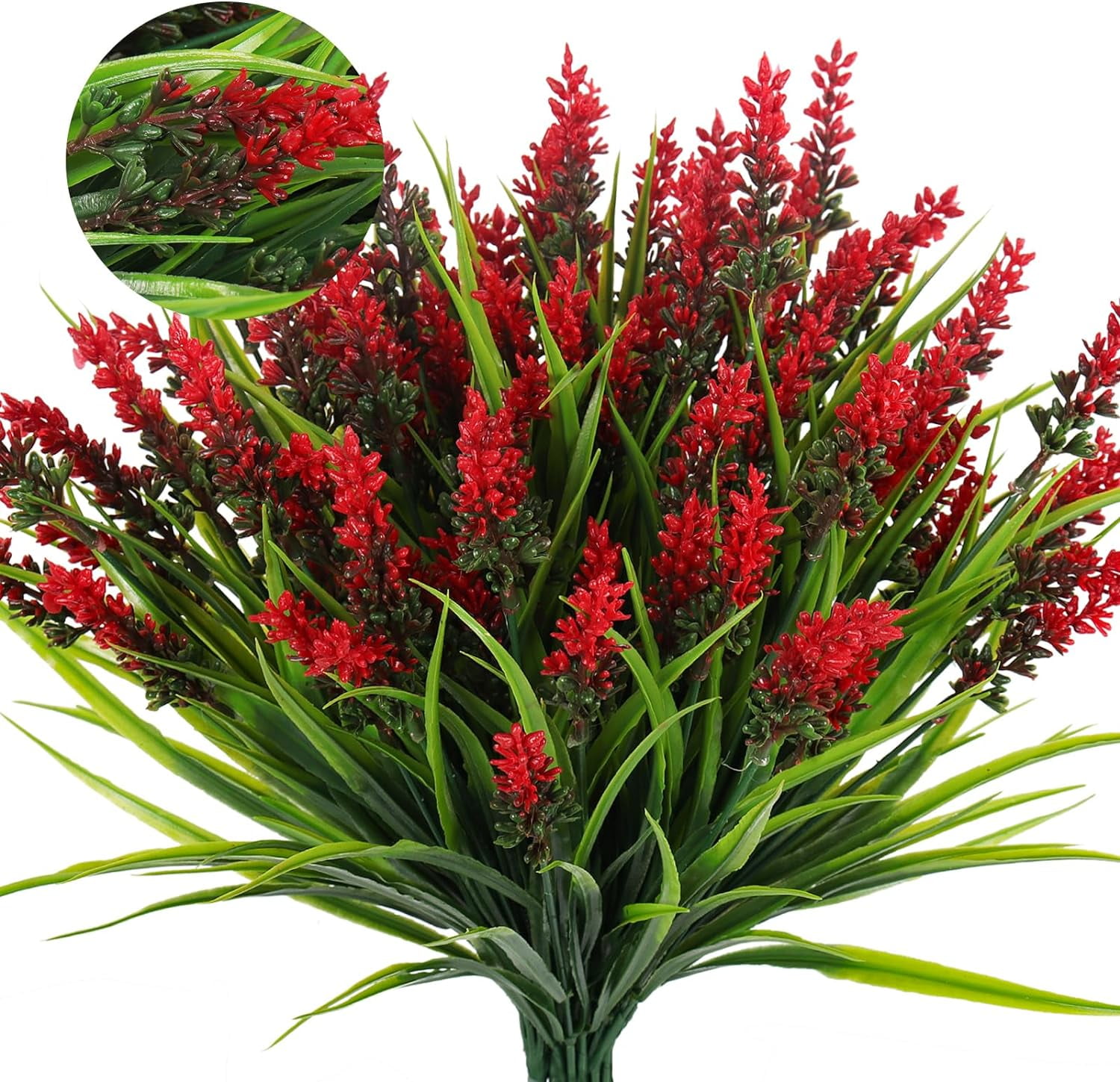 Faux Fall Flowers for Outside,Artificial Plants Outdoor, UV Resistant ...