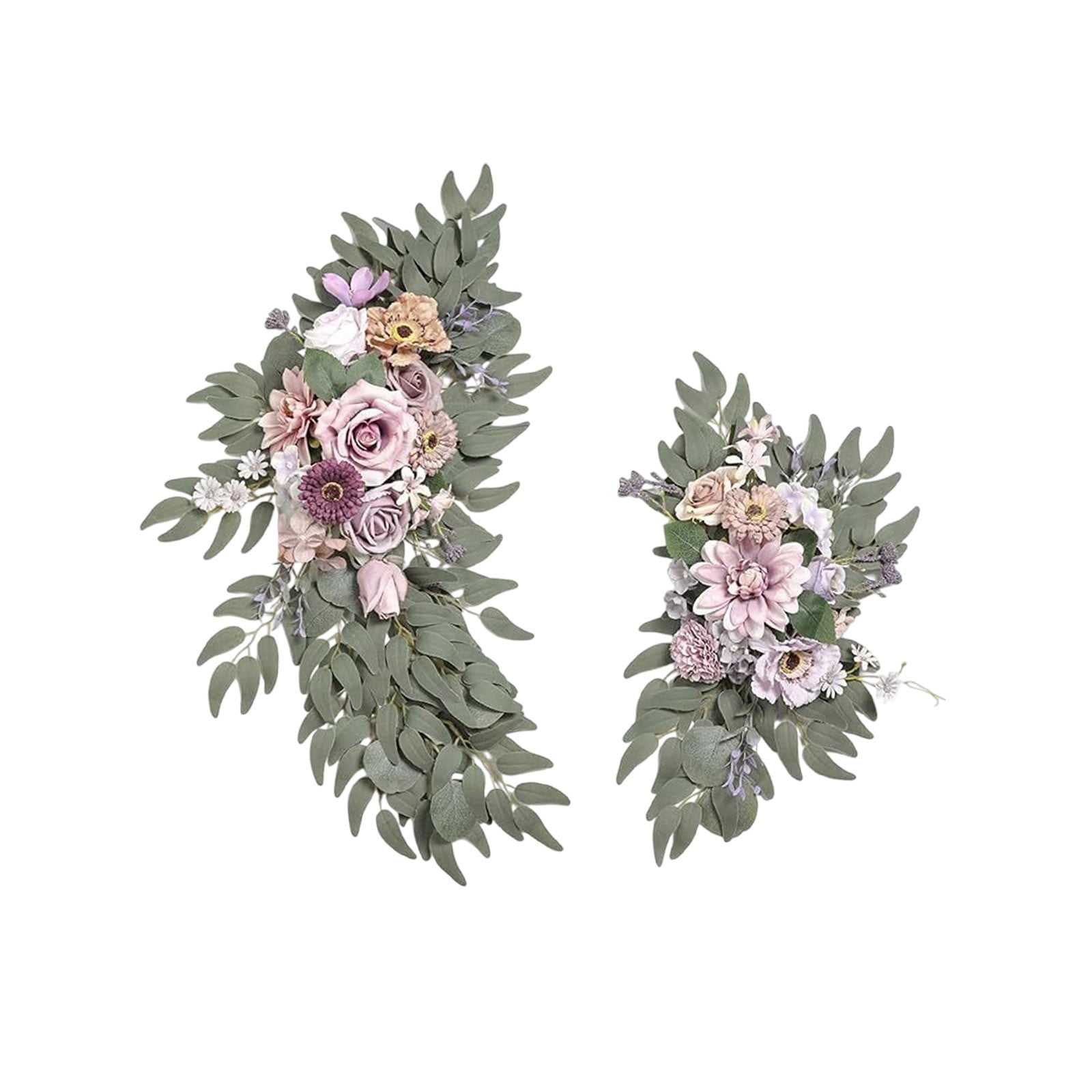 Faux Flower Swag Set of 2 Wedding Arch Flowers Artificial Wedding Arch ...