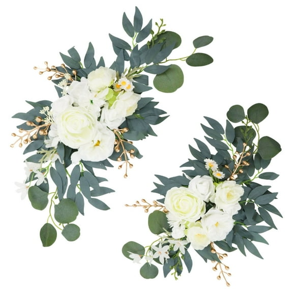 Faux Flower Swag Set of 2 for Wedding Welcome Signs Floral Swag Wedding ...