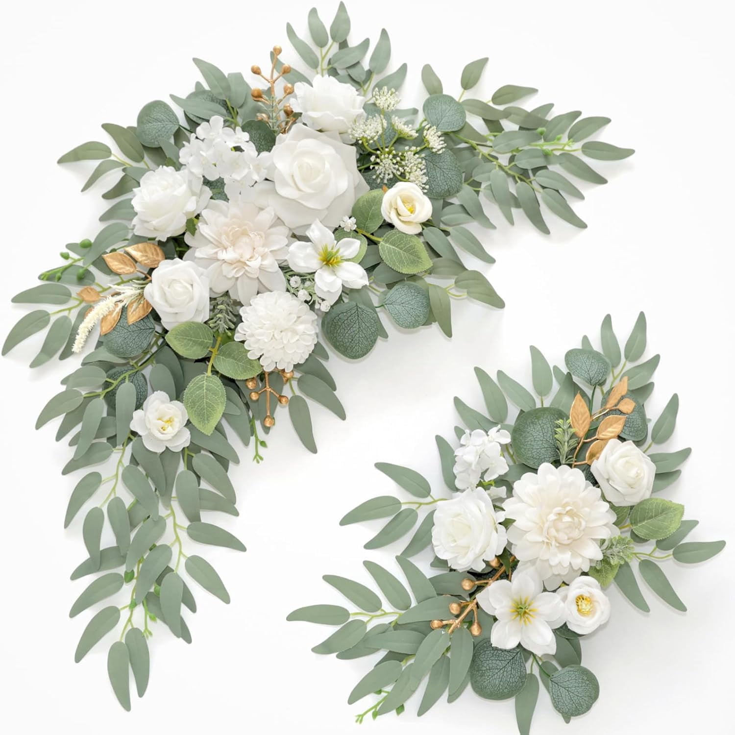 Faux Flower Swag Set of 2 for Wedding Welcome Signs Floral Swag Wedding ...