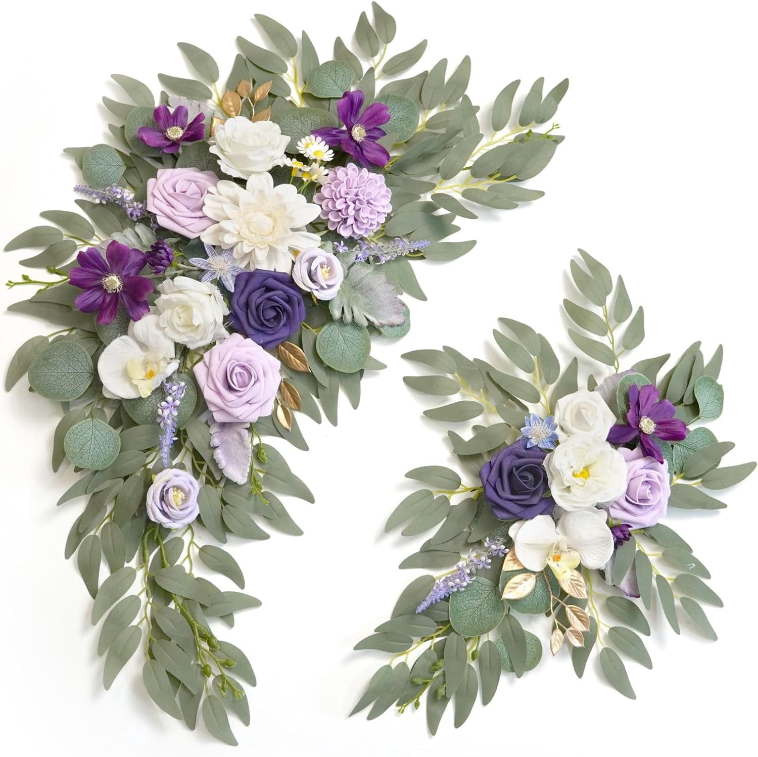 Faux Flower Swag Set of 2 for Wedding Welcome Signs Floral Swag Wedding ...