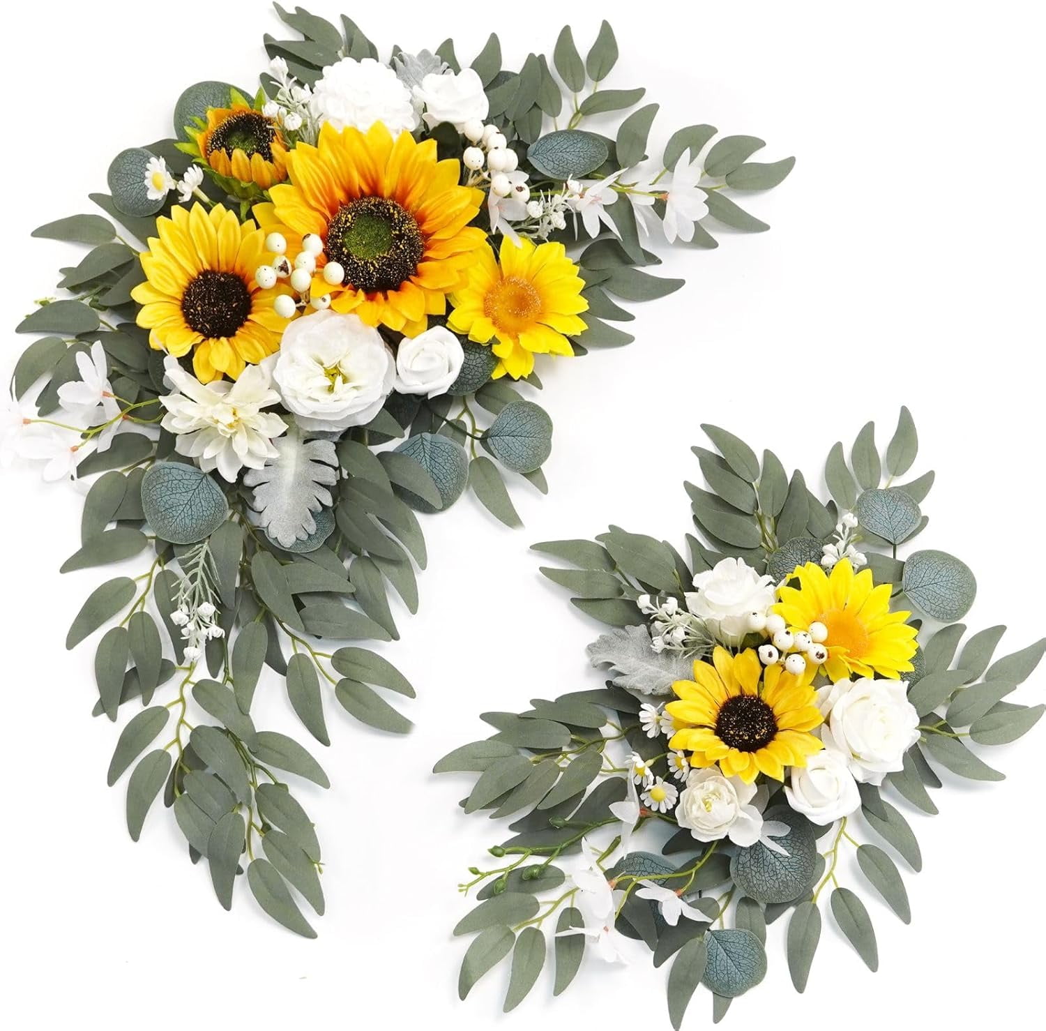 Faux Flower Swag Set of 2 for Wedding Welcome Signs Floral Swag Wedding ...