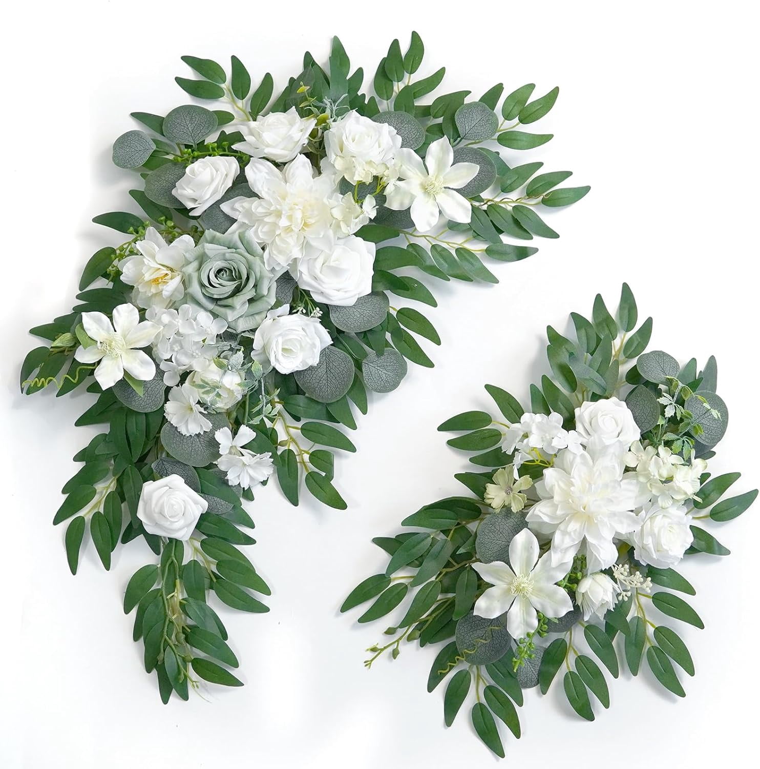 Faux Flower Swag Set of 2 for Wedding Welcome Signs Floral Swag Wedding ...