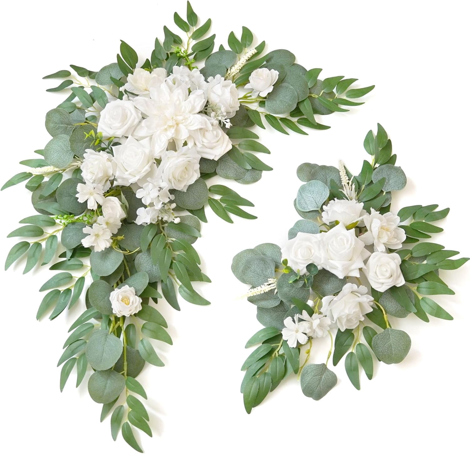 Faux Flower Swag Wedding Sign (Pack of 2) for Ceremony Party Reception ...