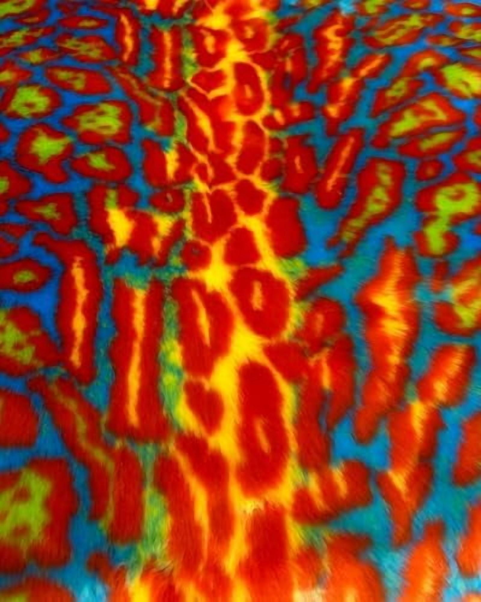 Faux Fur Animal Long Pile Fabric 58" Wide Continuous Yard Leopard Print ...