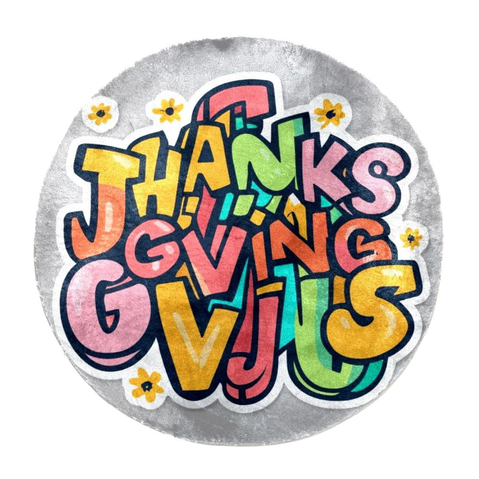 Faux Fur Area Rug, Round Fluffy Rugs for Bedroom and Nursery Room ...