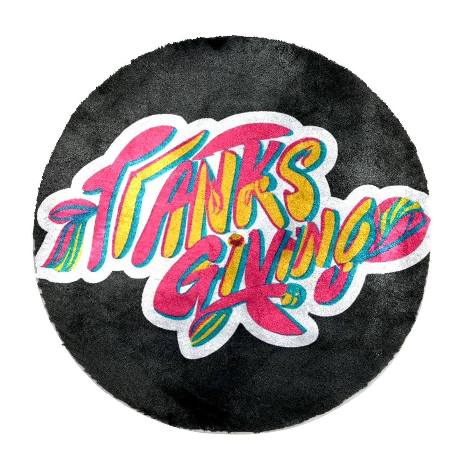 Faux Fur Area Rug, Round Fluffy Rugs for Bedroom and Nursery Room ...