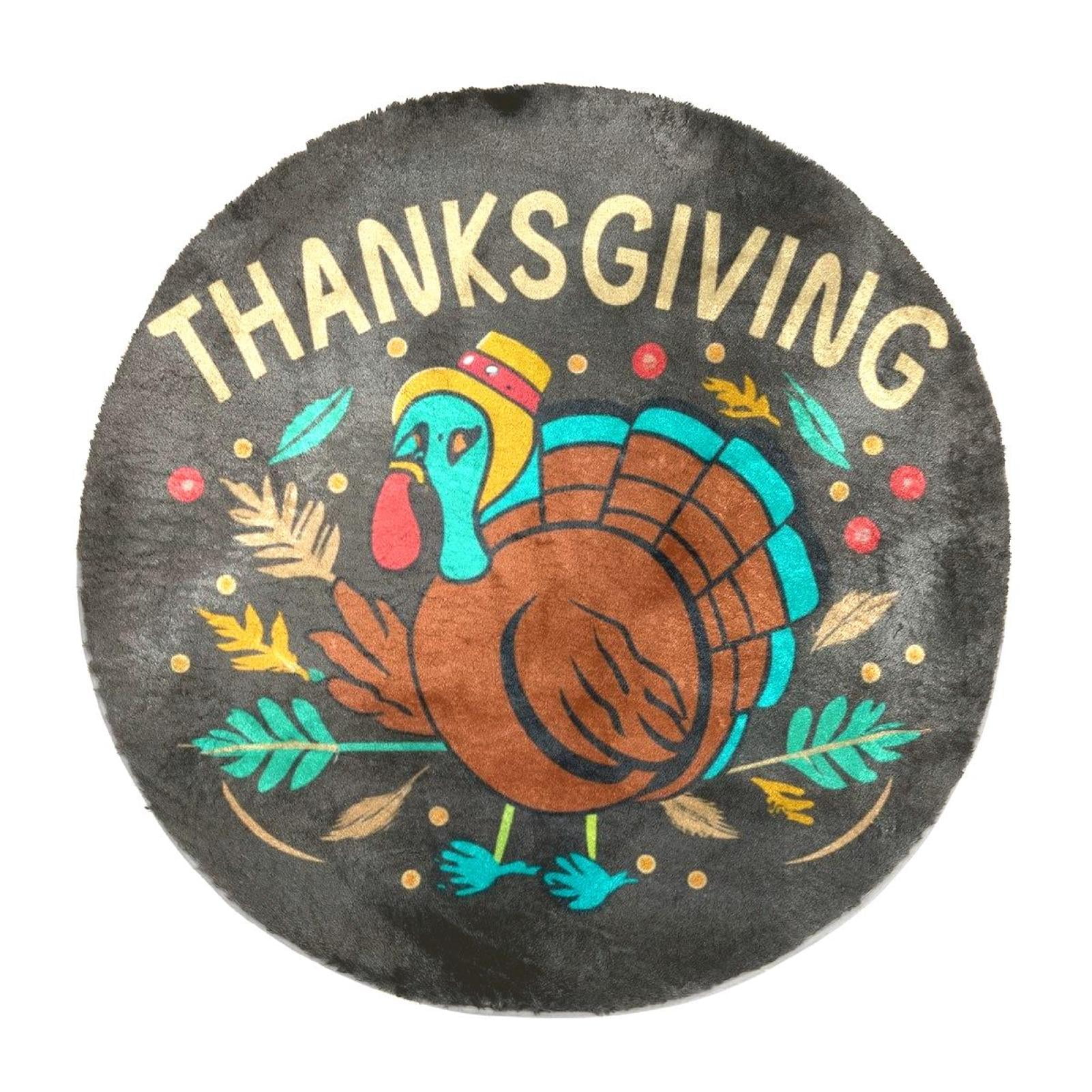 Faux Fur Area Rug, Round Fluffy Rugs for Bedroom and Nursery Room ...