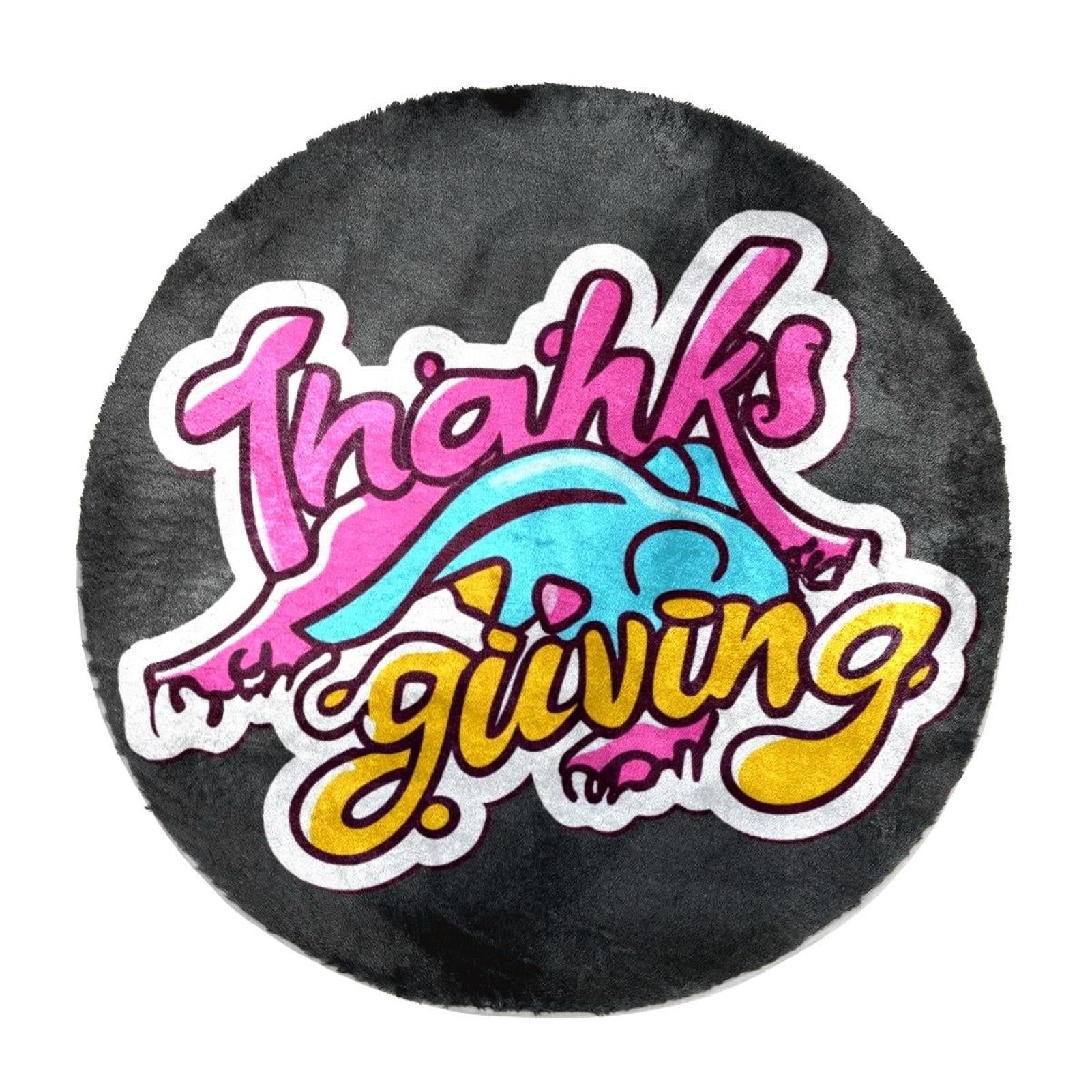 Faux Fur Area Rug, Round Fluffy Rugs for Bedroom and Nursery Room ...