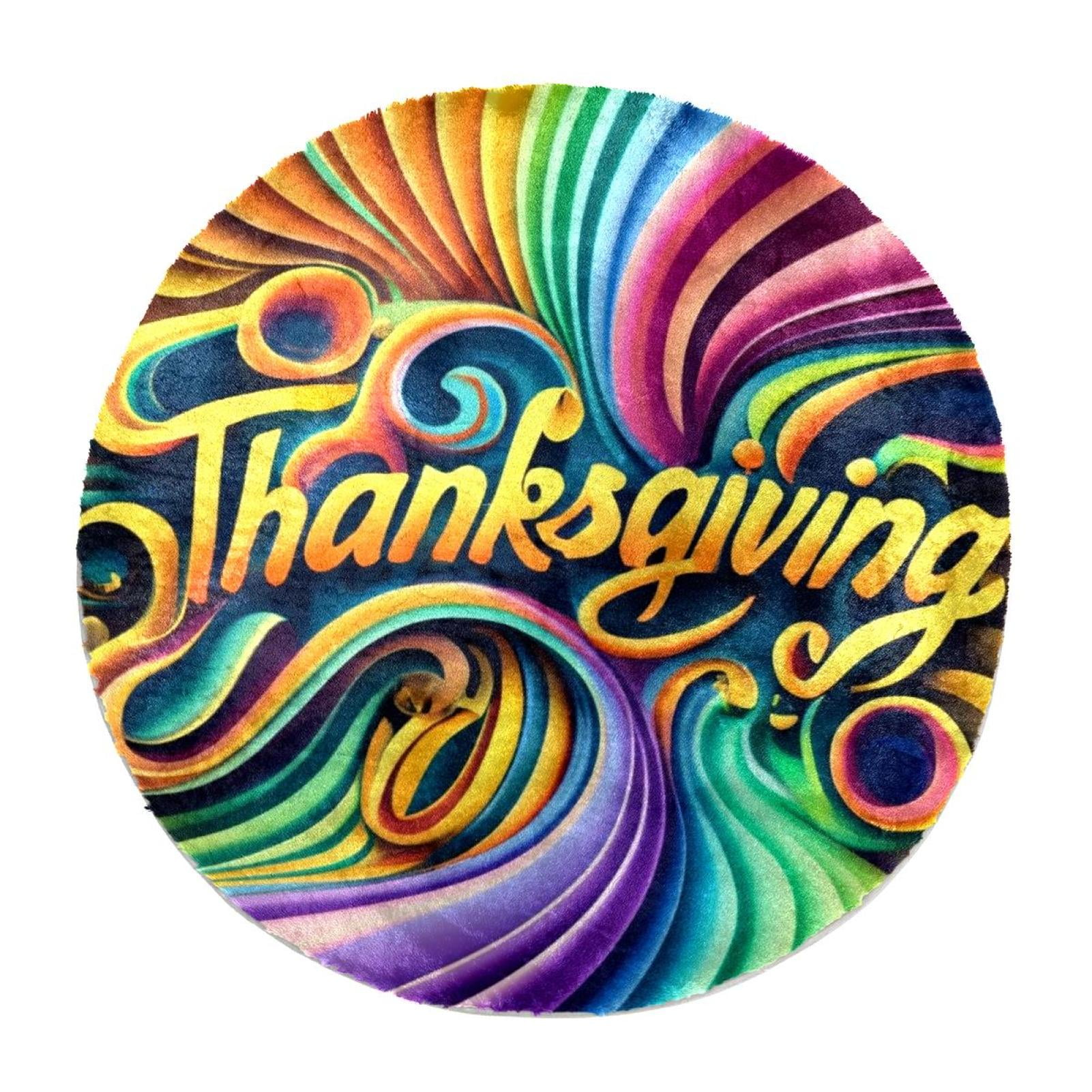 Faux Fur Area Rug, Round Fluffy Rugs for Bedroom and Nursery Room ...