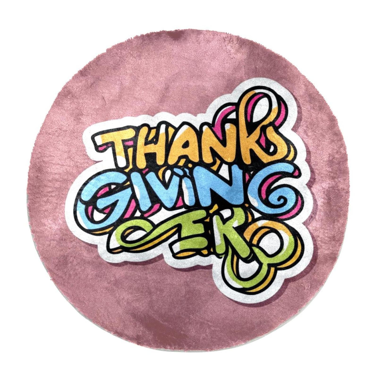 Faux Fur Area Rug, Round Fluffy Rugs for Bedroom and Nursery Room ...