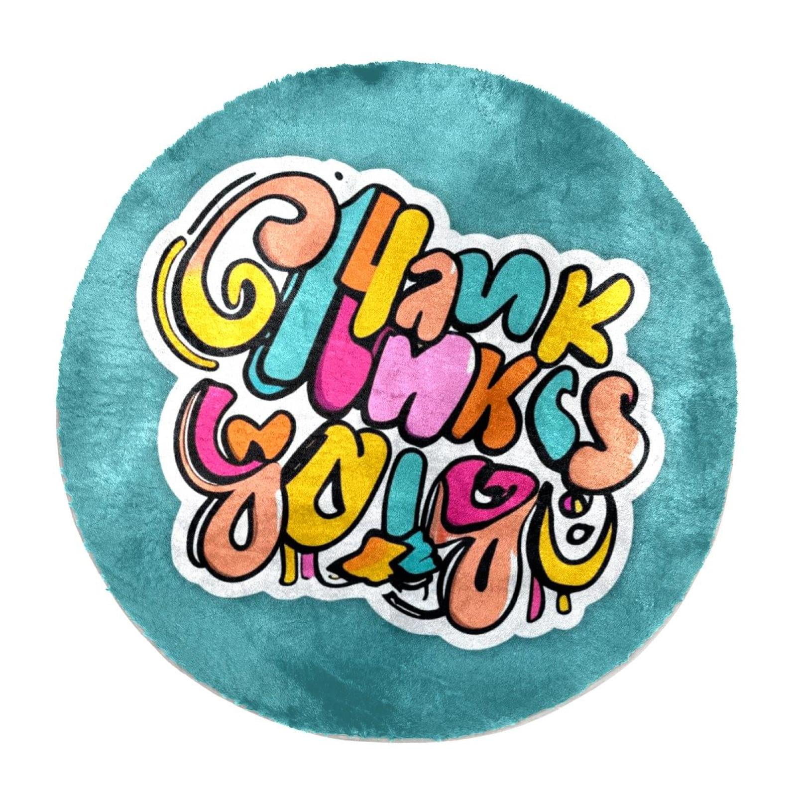 Faux Fur Area Rug, Round Fluffy Rugs for Bedroom and Nursery Room ...