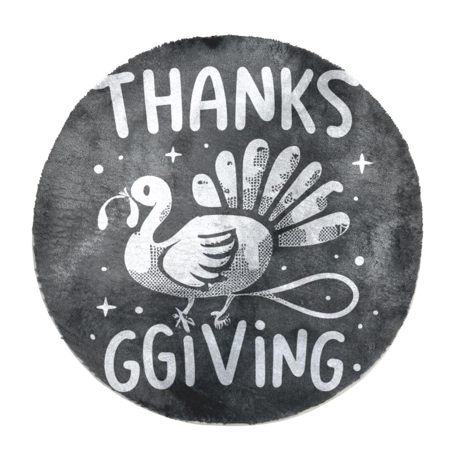 Faux Fur Area Rug, Round Fluffy Rugs for Bedroom and Nursery Room ...