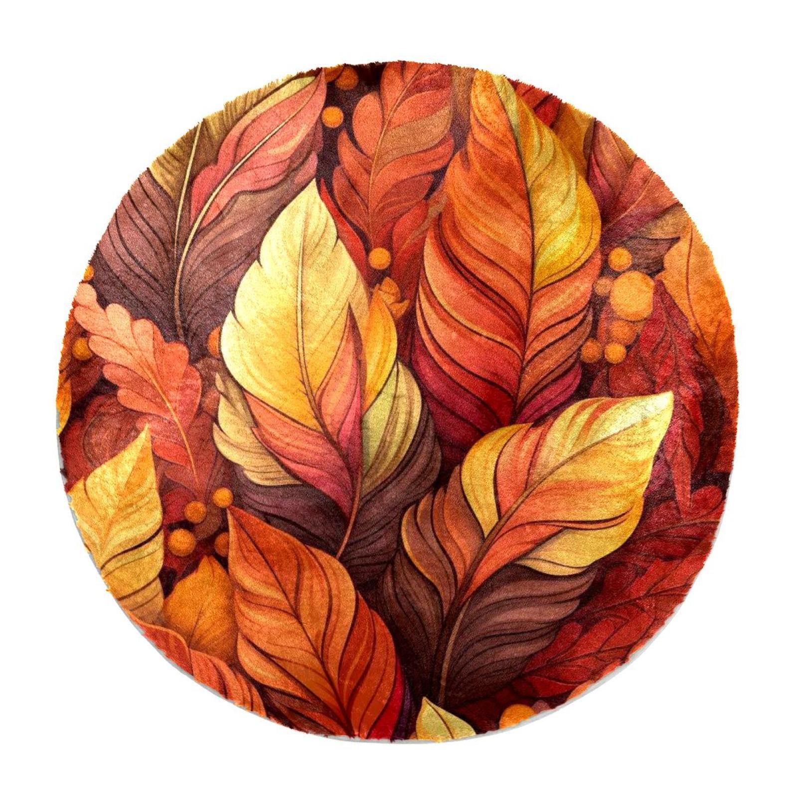 Faux Fur Area Rug, Round Fluffy Rugs for Bedroom and Nursery Room ...