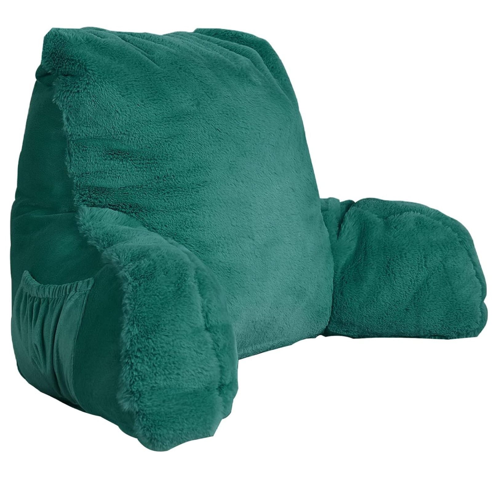 Faux Fur Bedrest Reading Pillow with DIY Filling, Need Assembly, 20" x ...