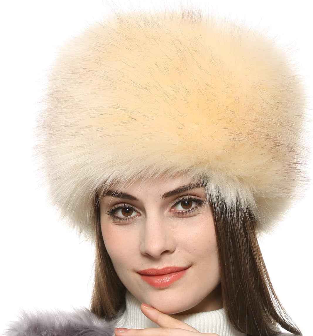 Faux Fur Cossack Russian Style Hat for Ladies Winter Hats for Women ...