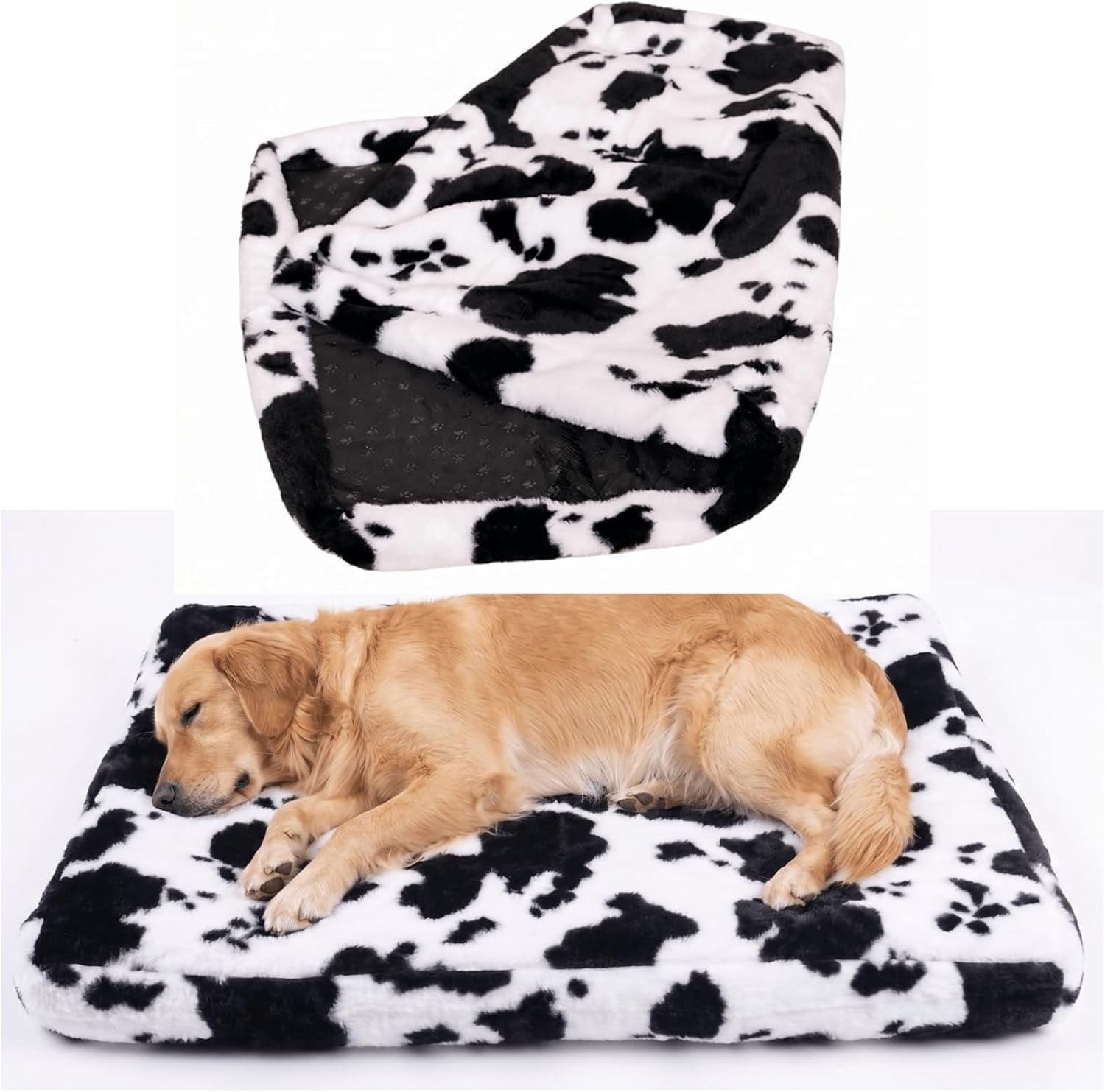 Faux Fur Dog Bed Covers – Ultra Soft Rose Velvet, Removable & Washable ...