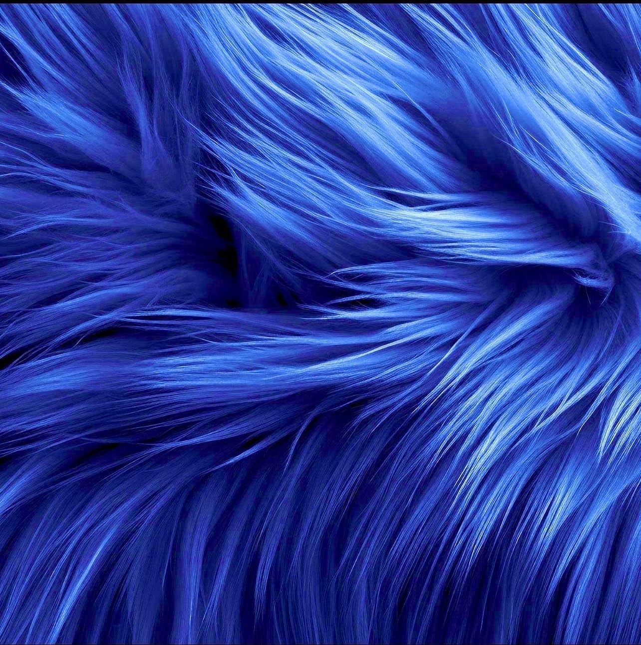 FabricLA Faux Fur Fabric | 60" Round Circular Fluffy Shaggy Faux Fur ...