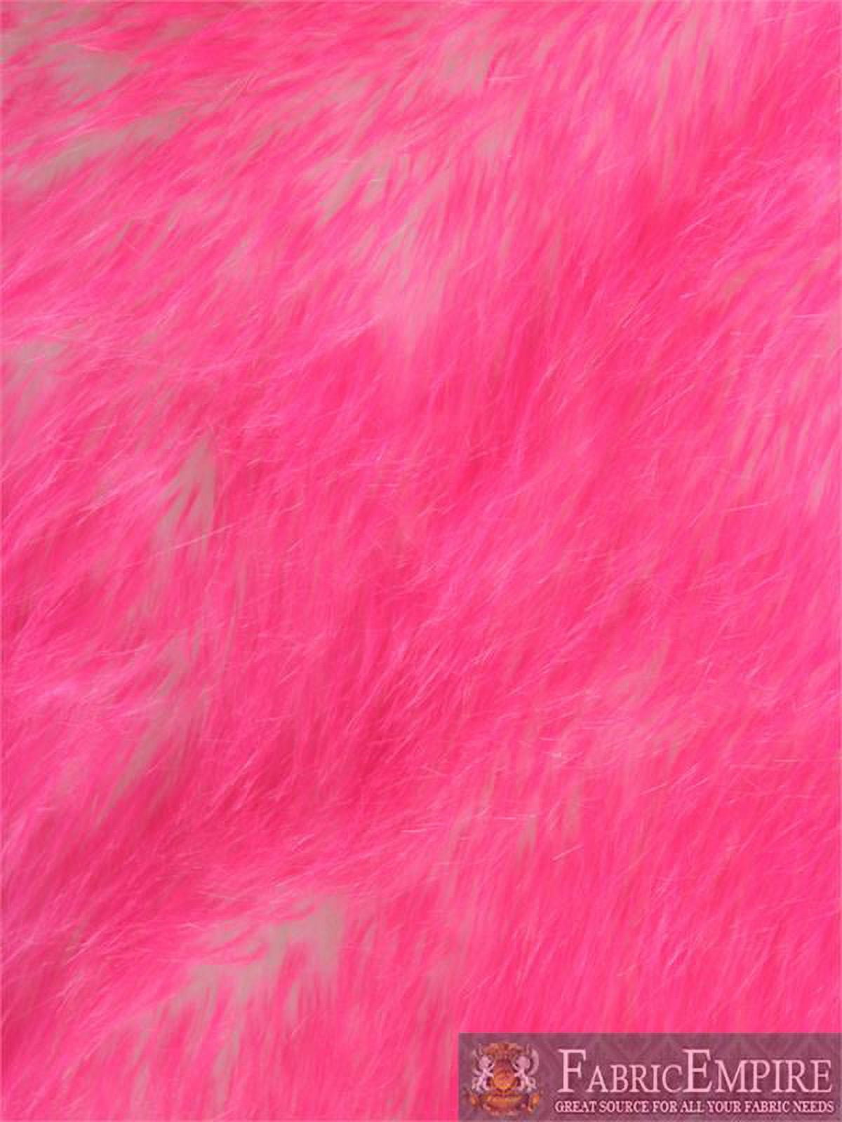 Faux Fur Fabric Long Pile Candy Shaggy HOT PINK/ 60" Wide / Sold by the ...
