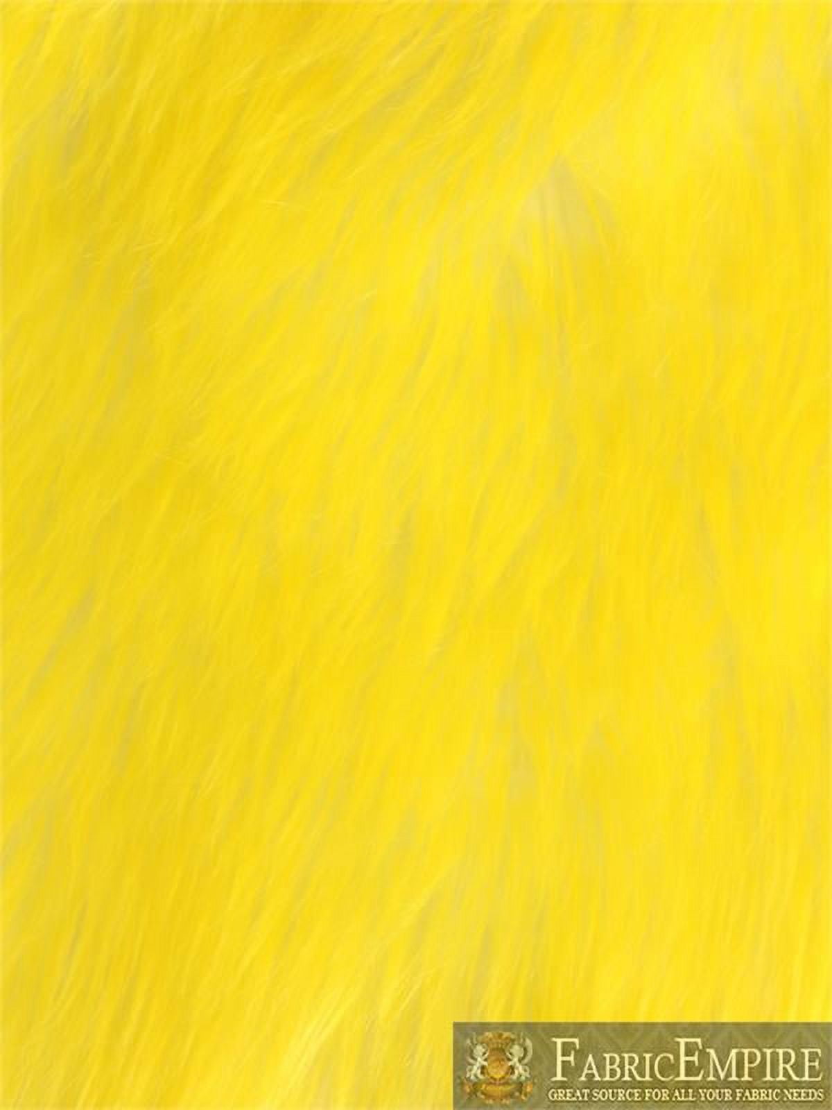 Faux Fur Fabric Long Pile Candy Shaggy YELLOW/ 60" Wide / Sold by the ...